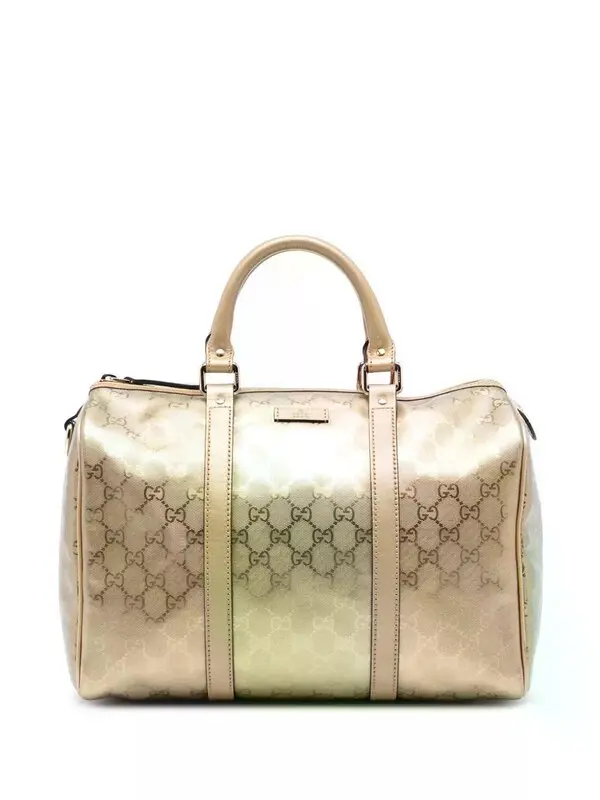 Gucci Medium Gg Imprime Joy Boston Bag - Gold