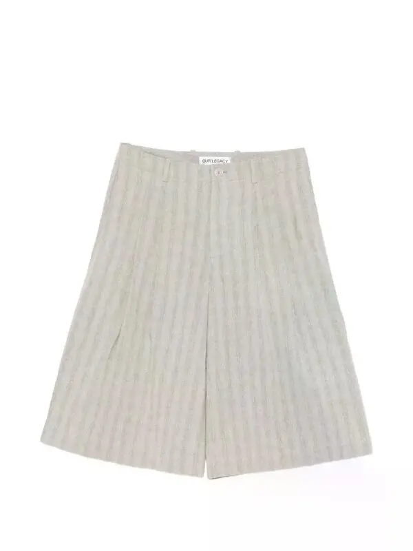 Our Legacy Striped Split Shorts - Grey