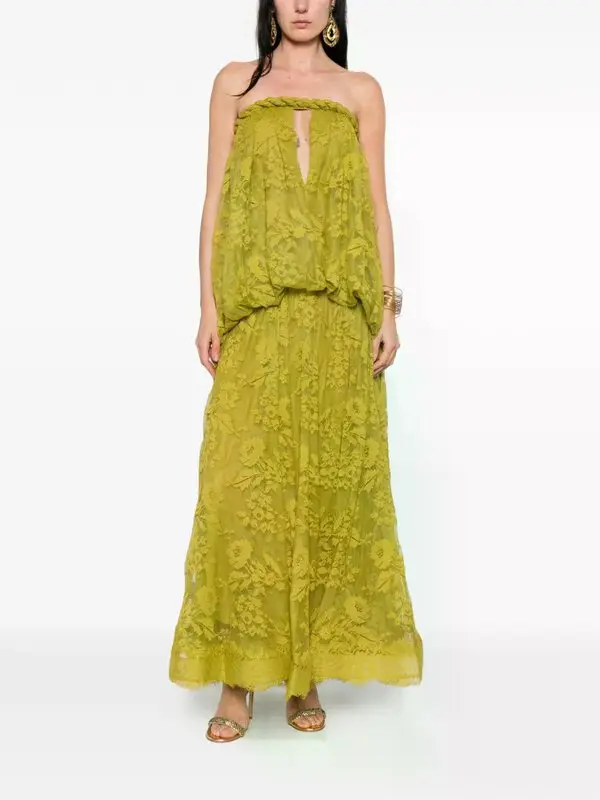 Zimmermann Luna Floral-lace Maxi Dress - Green