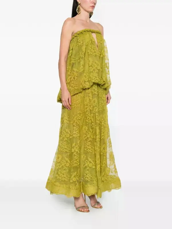 Zimmermann Luna Floral-lace Maxi Dress - Green