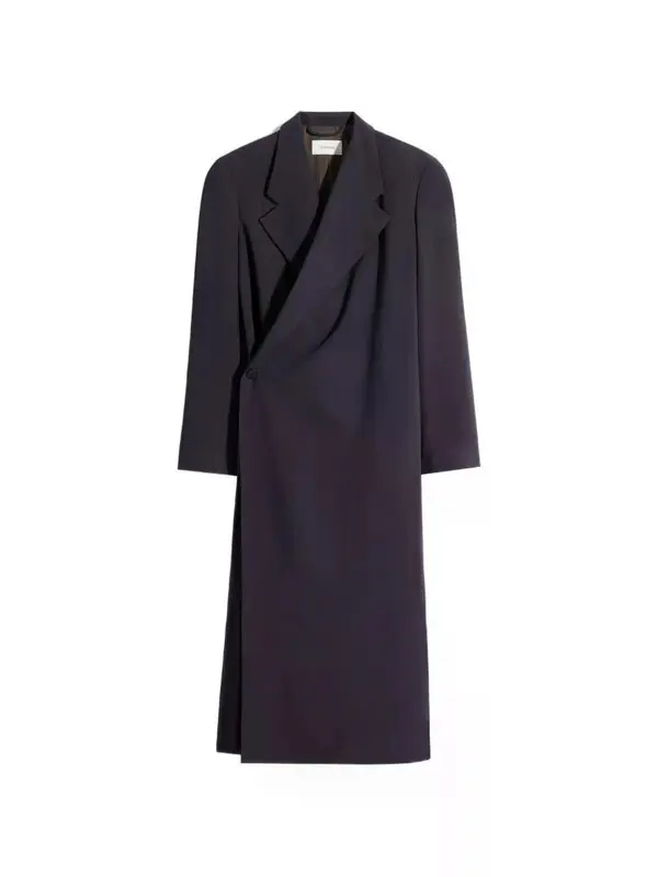 LEMAIRE Draped Wrap Coat - Black