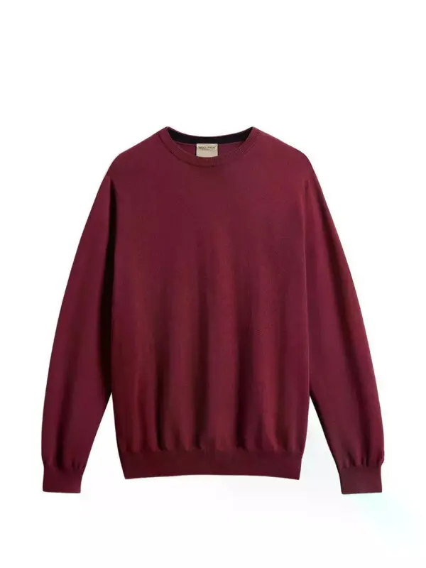 Woolrich Logo Cotton Crewneck Sweater - Red