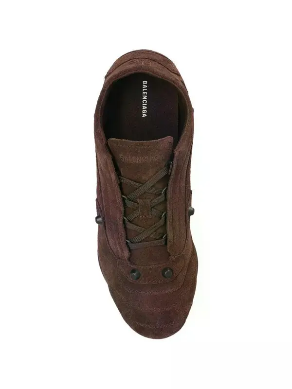 Balenciaga City Studded Leather Sneakers - Brown