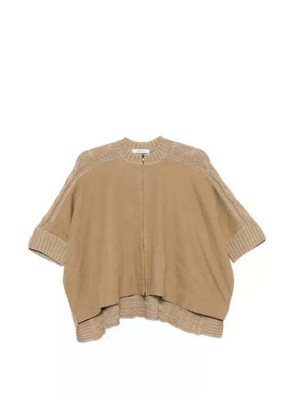 Max Mara Miresia Knitted Zip Cardigan - Neutrals