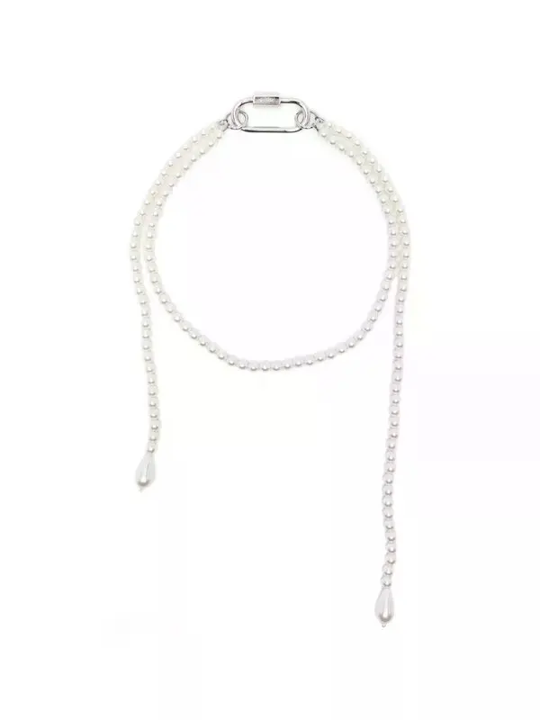 Simone Rocha Faux-pearl Drop Necklace - Silver