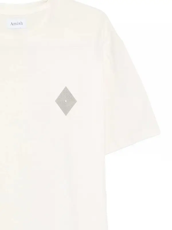 AMISH SUPPLIES Logo-print T-shirt - Neutrals
