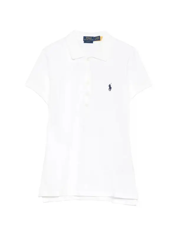 Polo Ralph Lauren Logo-embroidered Polo Top - Neutrals