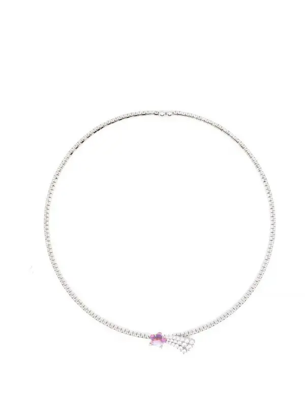 YVMIN Meteor Crystal Necklace - Silver