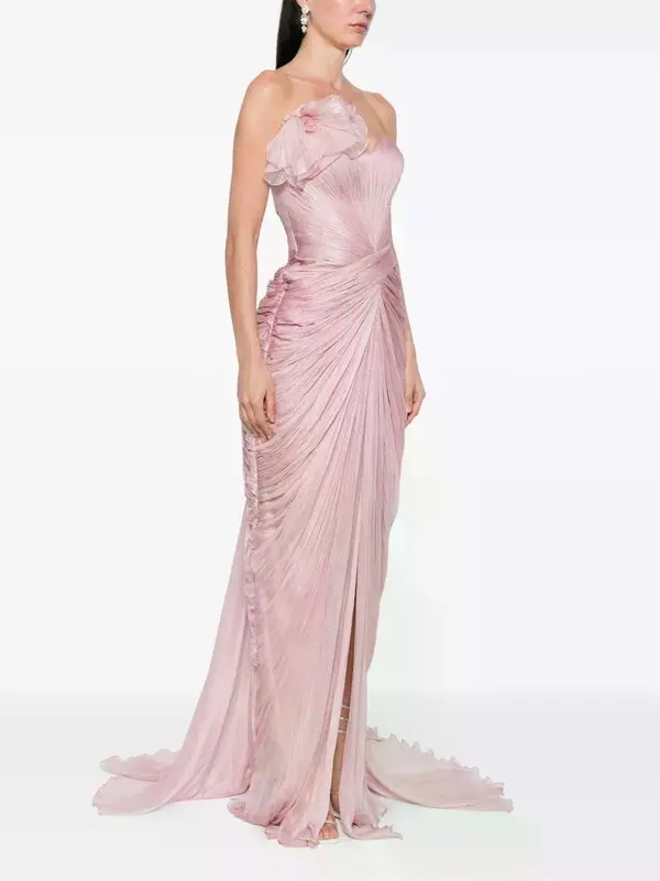 IRIS SERBAN Suriel Ruched Maxi Dress