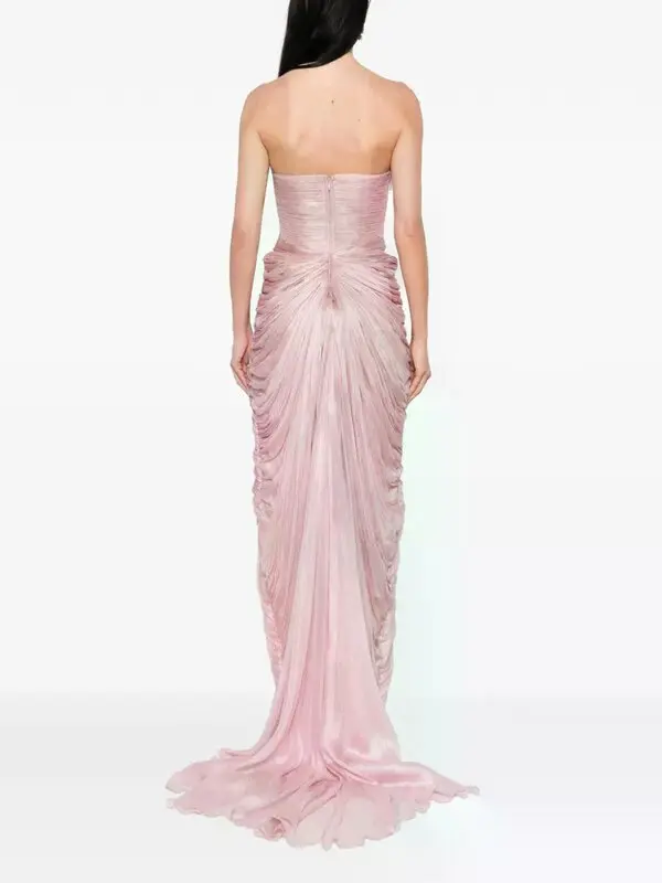 IRIS SERBAN Suriel Ruched Maxi Dress