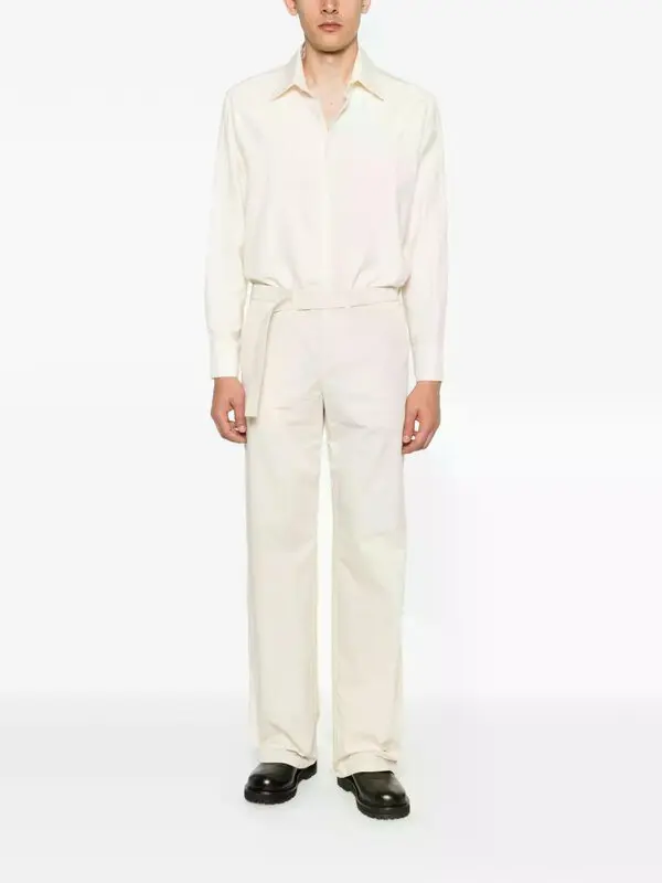 RIER Belted Suit Trousers - Neutrals