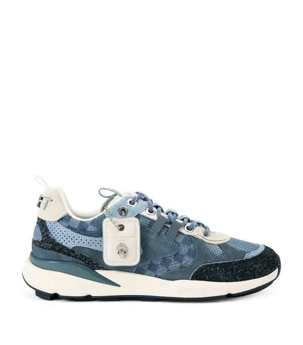 Kurt Geiger Denim-suede Runner Low-top Sneakers - Blue