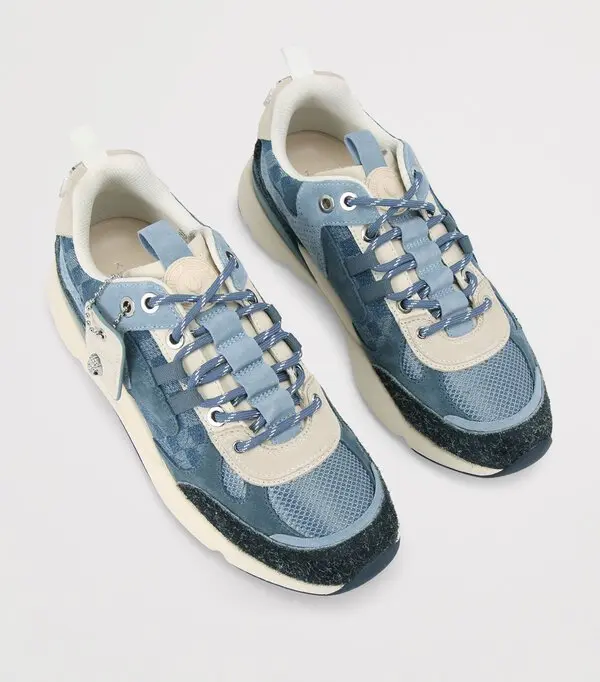Kurt Geiger Denim-suede Runner Low-top Sneakers - Blue