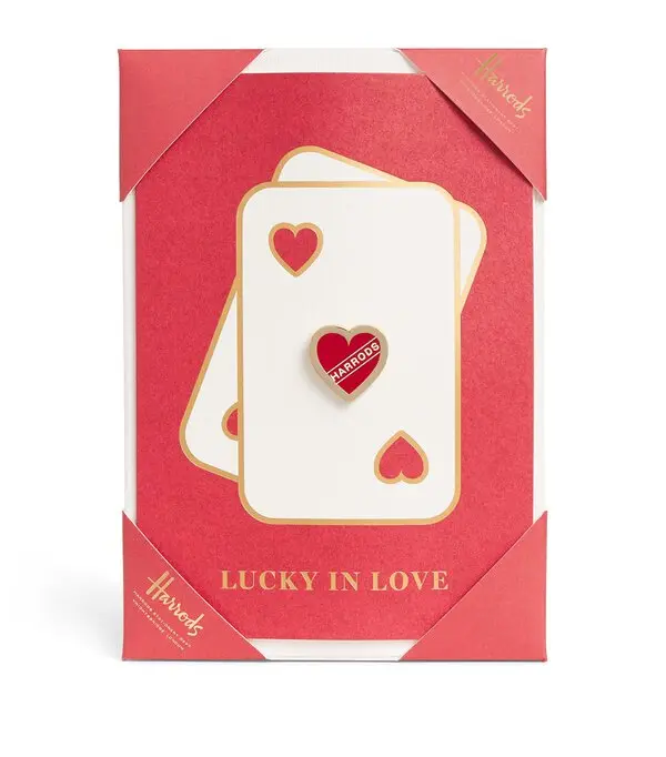 Harrods Heart Card And Pin - Gold