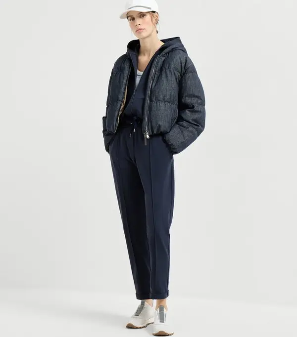 Brunello Cucinelli Stretch-cotton Hoodie - Blue