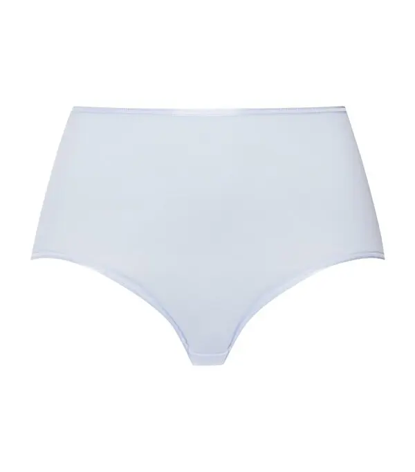 Hanro Cotton Seamless Maxi Briefs - Blue