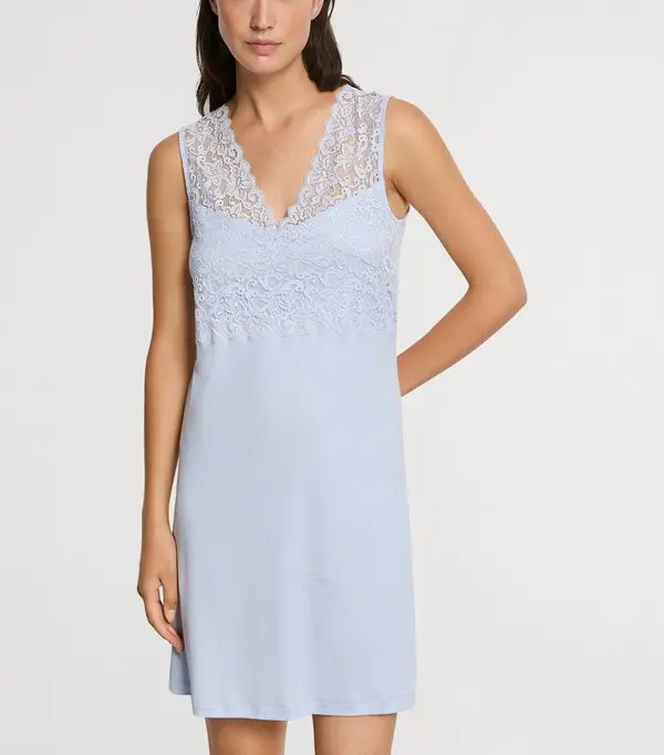 Hanro Cotton Lace-trim Moments Nightdress