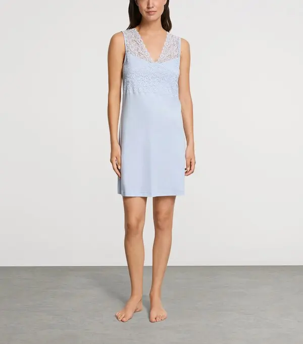 Hanro Cotton Lace-trim Moments Nightdress
