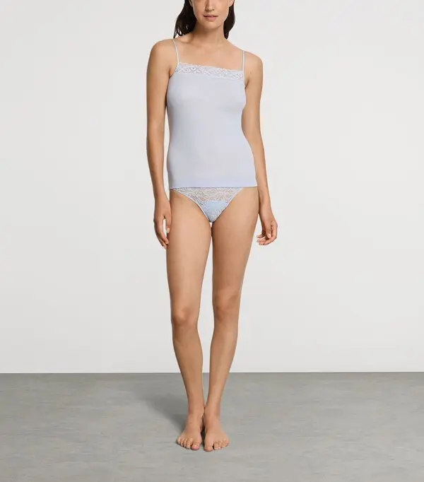 Hanro Cotton Moments Tank Top - Blue