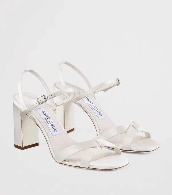 JIMMY CHOO Elsy 85 Heeled Sandals - Ivory