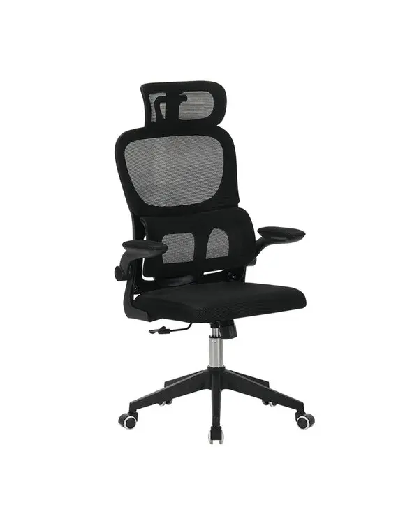 STREAMDALE FURNITURE High Back Ergonomic Big & Tall Office Chair W/ 3d Headrest & Lumbar Support - Black