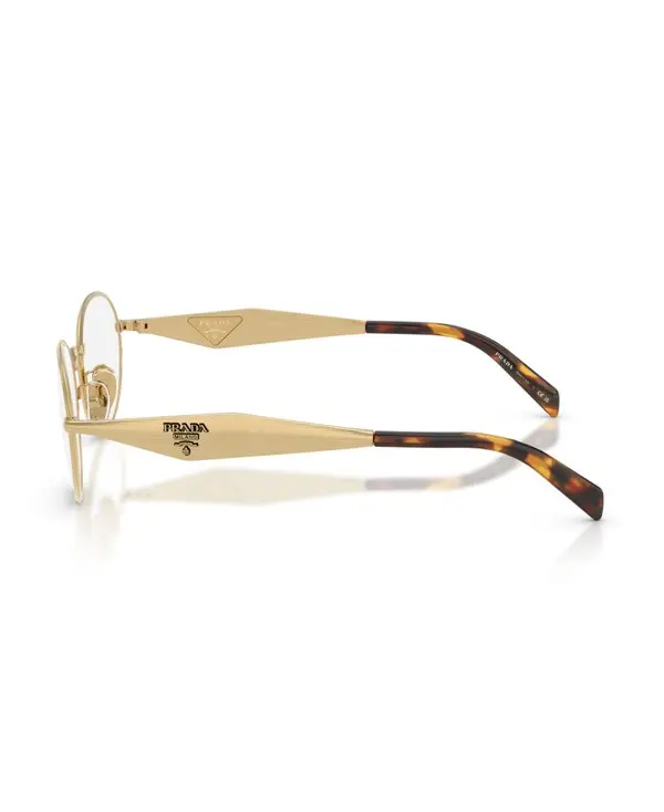 Prada Oval Eyeglasses - Gold