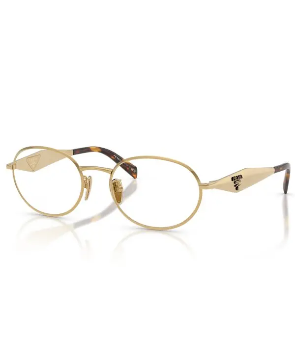 Prada Oval Eyeglasses - Gold