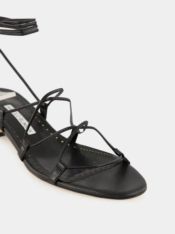 Manolo Blahnik Dellasan Nappa Leather Sandals