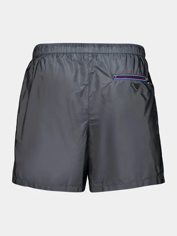 Prada Recycled Polyamide Swimming Short - Grey