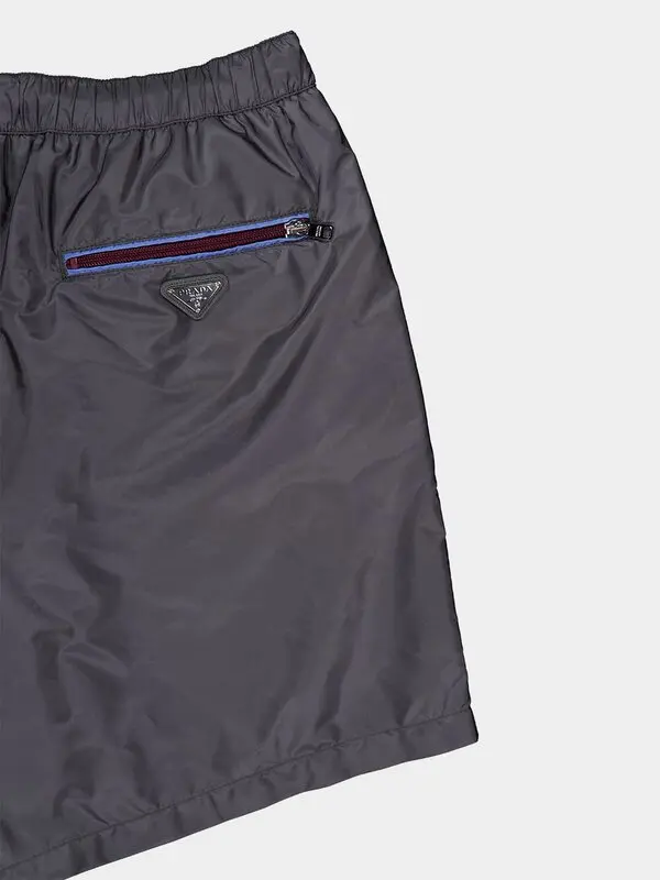 Prada Recycled Polyamide Swimming Short - Grey