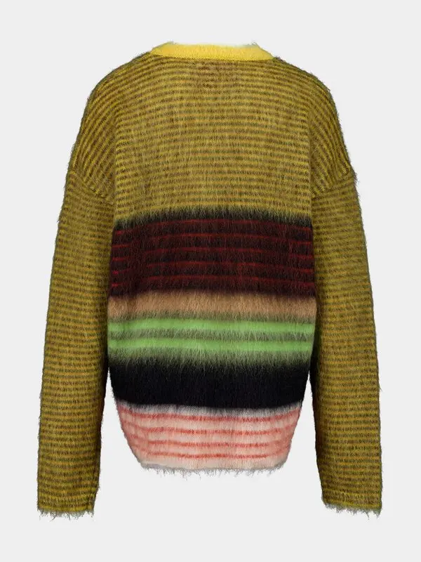 La DoubleJ Multicolour Brushed Wool Brera Sweater - Yellow