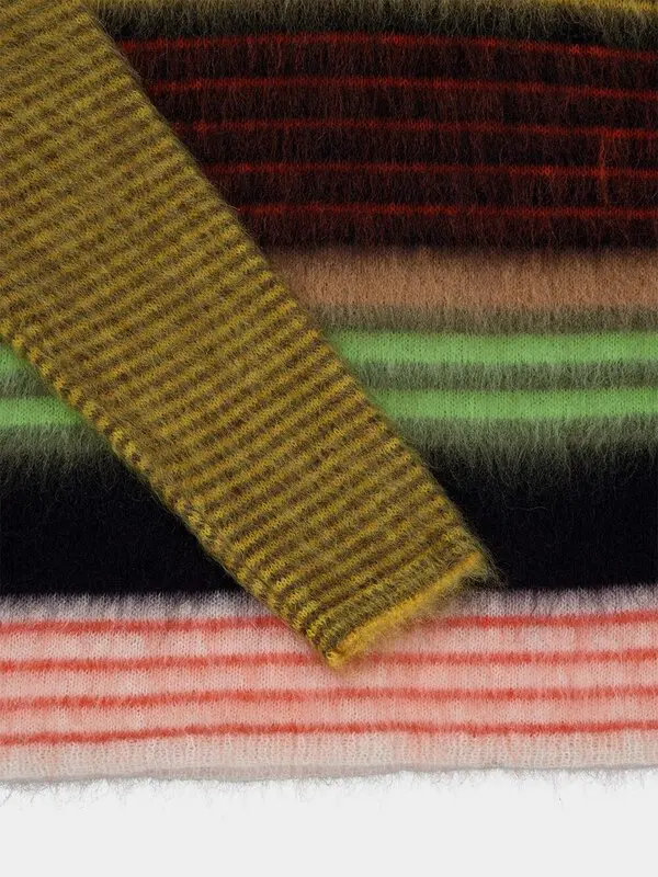 La DoubleJ Multicolour Brushed Wool Brera Sweater - Yellow
