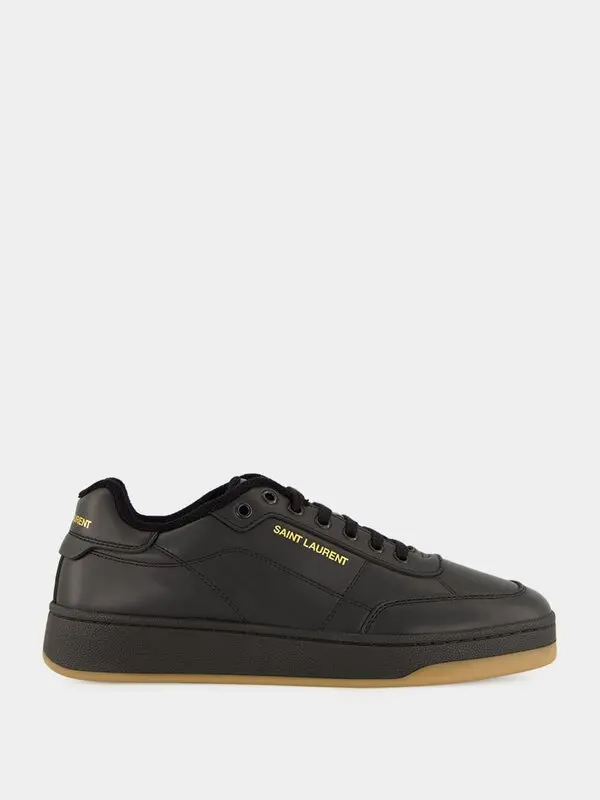 Saint Laurent Sl/61 Low-top Sneakers In Leather - Black