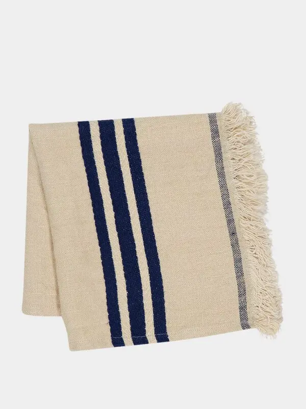 Libeco Indigo Stripe Linen Napkin