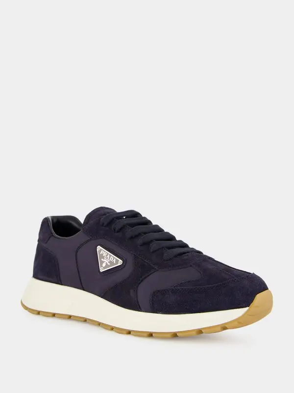 Prada Prax Suede And Re-nylon Sneakers