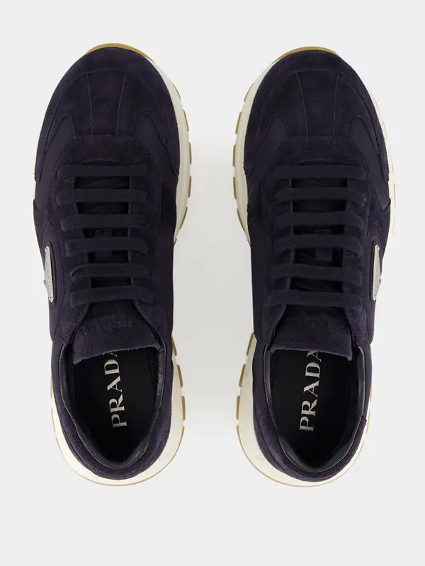 Prada Prax Suede And Re-nylon Sneakers