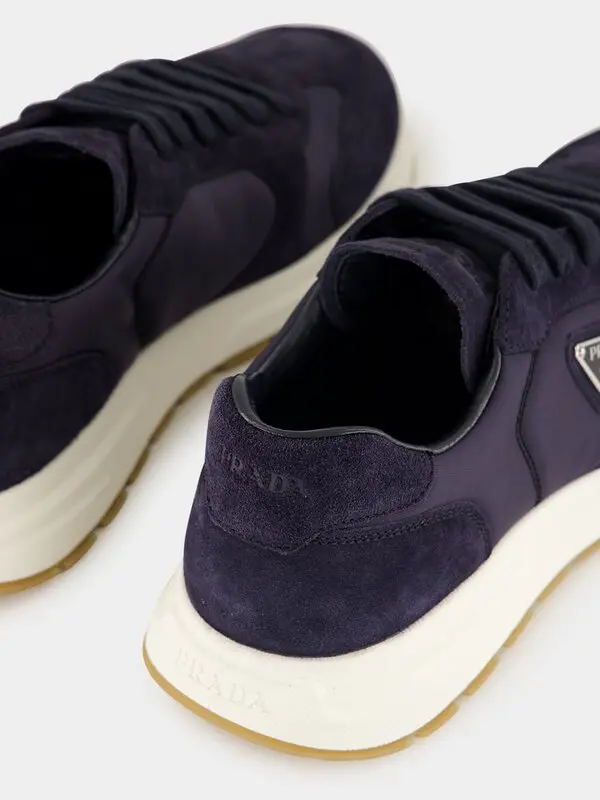 Prada Prax Suede And Re-nylon Sneakers