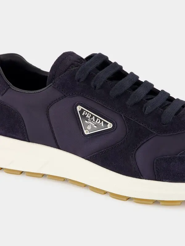 Prada Prax Suede And Re-nylon Sneakers