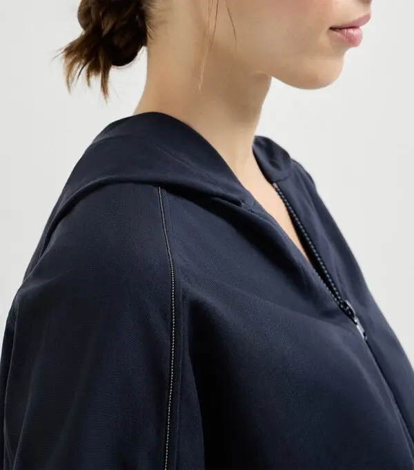 Brunello Cucinelli Stretch-cotton Hoodie - Blue