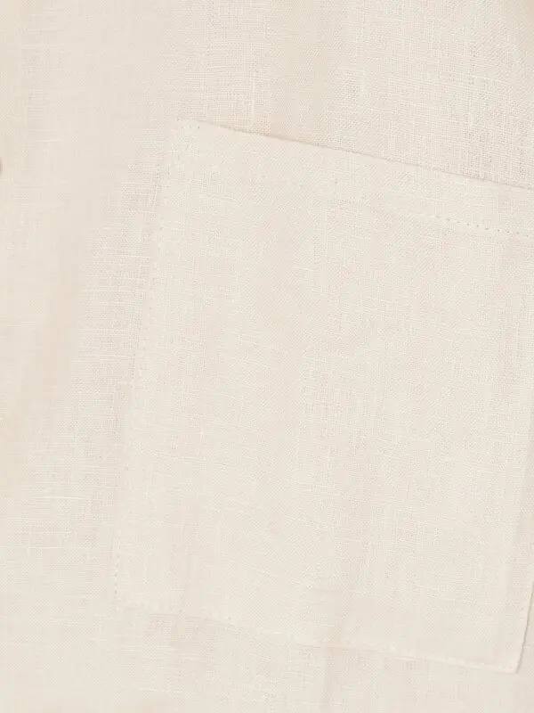 DEIJI STUDIOS Linen Shirt And Shorts Set - Neutrals