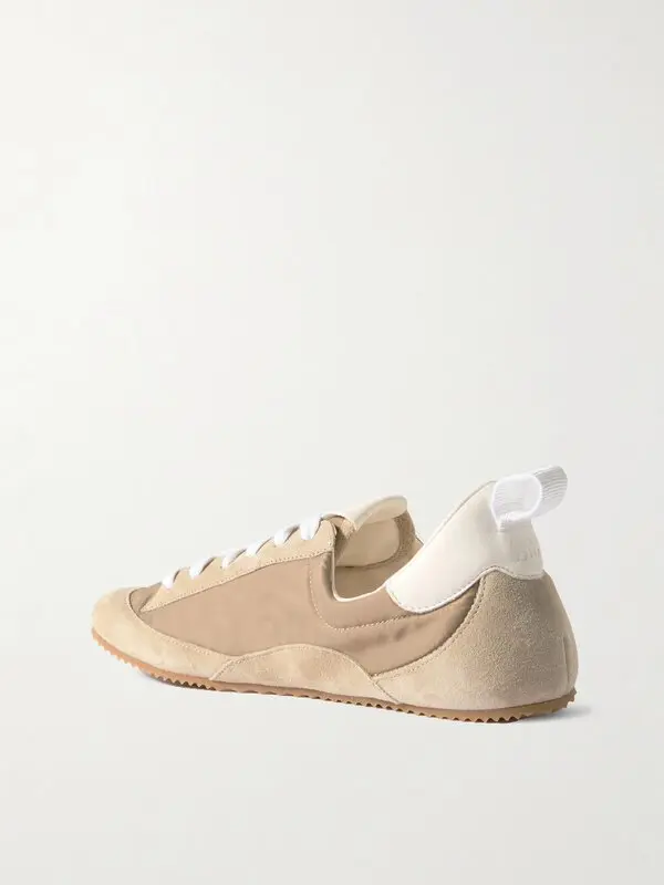 JAMIE HALLER Sacchetto Leather And Suede-trimmed Sneakers - Brown