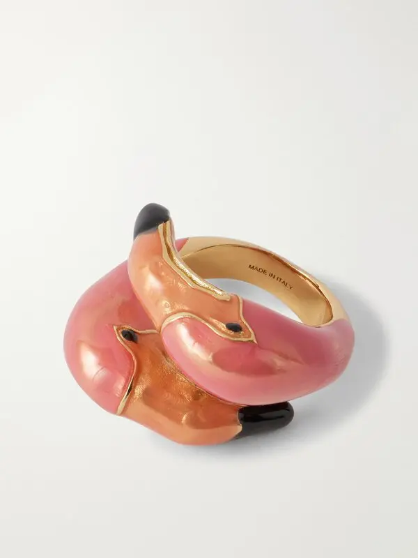 Chloé Gold-tone Tropicus 'toi Et Moi' Ring - Pink