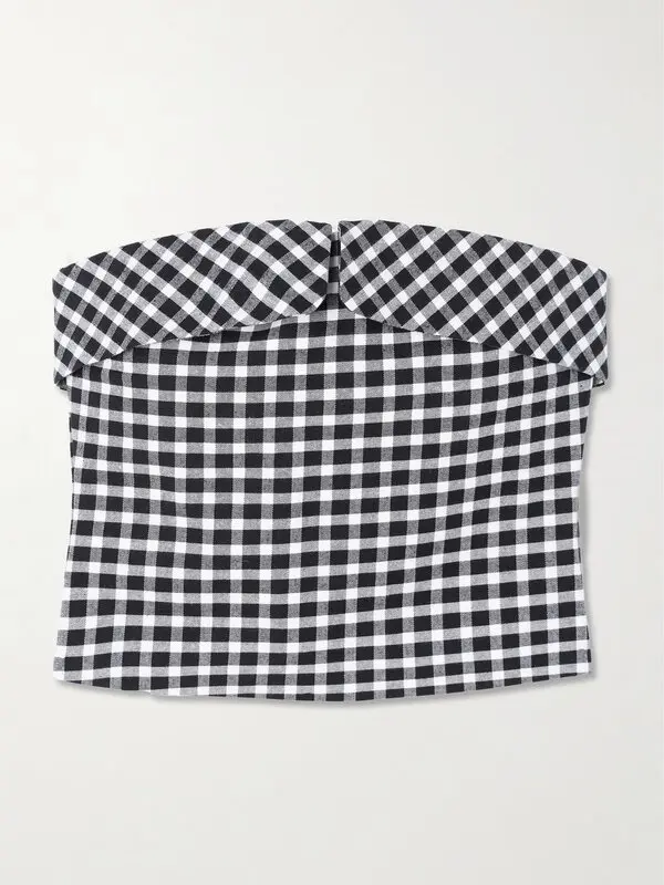 Posse Chiara Cropped Strapless Top - Black