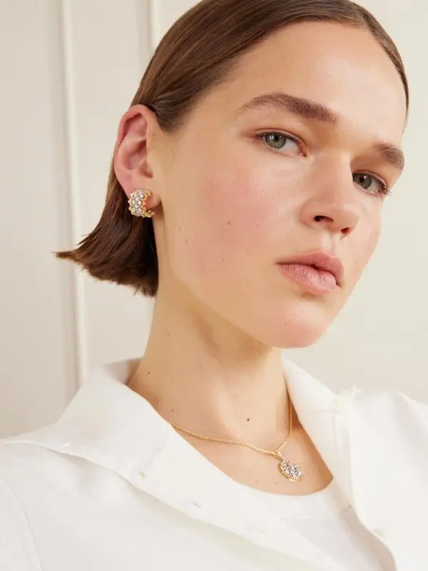 Buccellati Rombi 18-karat Yellow And White Diamond Earrings