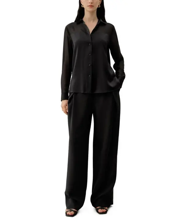 Lilysilk Button-down Silk Organza Shirt