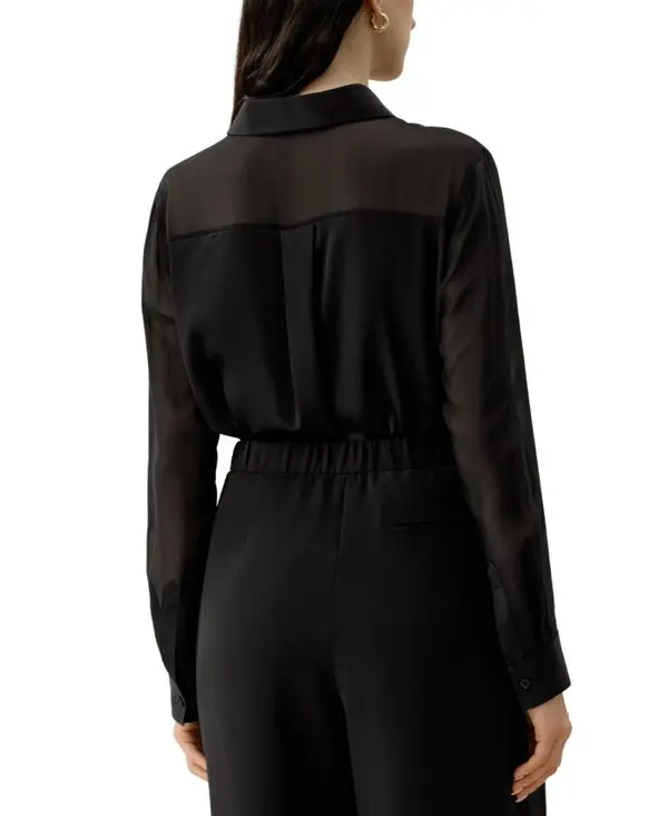 Lilysilk Button-down Silk Organza Shirt