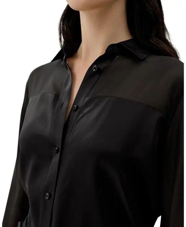Lilysilk Button-down Silk Organza Shirt