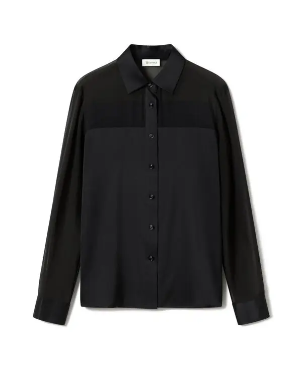 Lilysilk Button-down Silk Organza Shirt