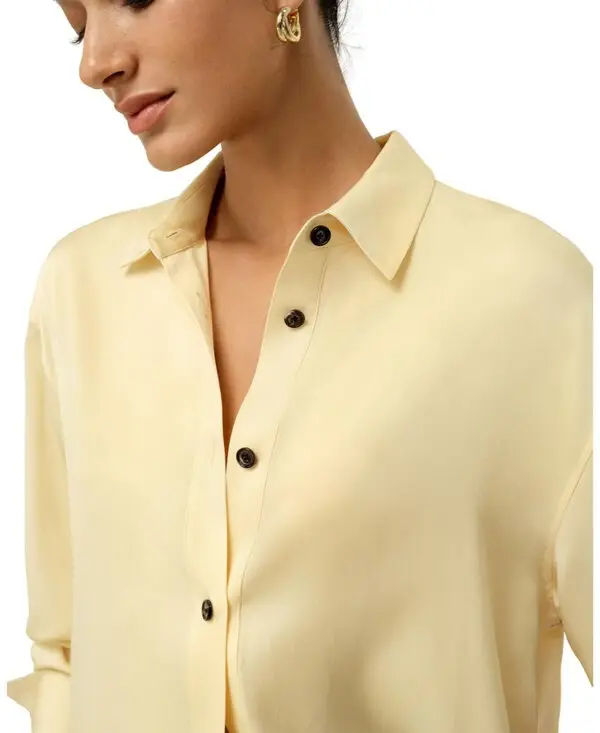 Lilysilk Stretch Double Georgette Oversized Shirt