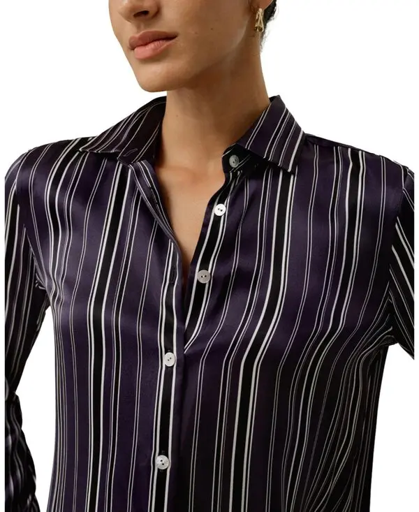 Lilysilk Striped Silk Shirt